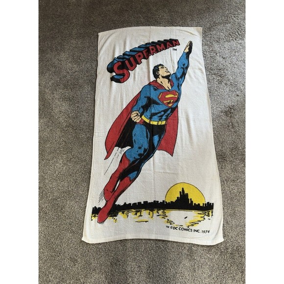 DC Comics | Bath | Vintage Dc Comics Superman 974 Beach Towel Full Size ...